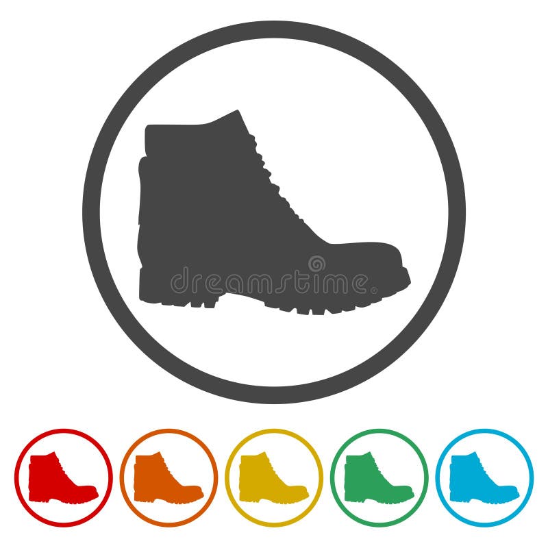 Boot Icons Set - Illustration Stock Vector - Illustration of insignia ...
