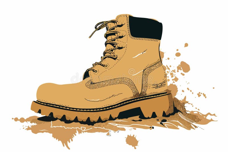 Boot Leaving Footprint in Mud Isolated Stock Vector - Illustration of ...