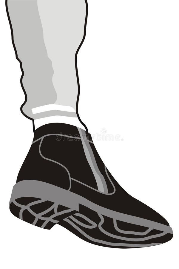 Boot and leg stock vector. Illustration of boot, vector - 7310768