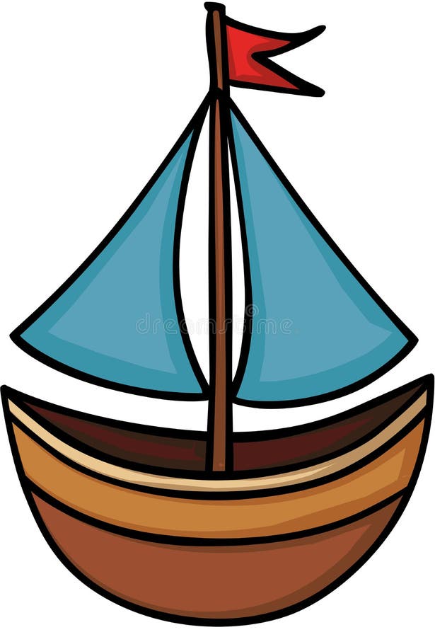 Boot op zee vector illustratie. Illustration of klem - 33365024