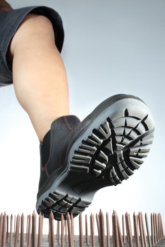 Boot Nails trap stock image. Image of shoe, marks, object - 11760585