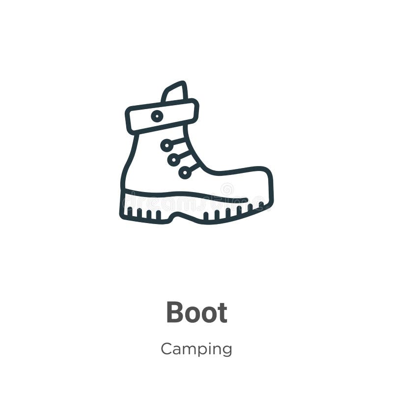 Boot outline icon stock vector. Illustration of footwear - 82836022