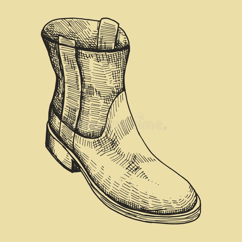 Boot Pattern. Sketch Vector Illustration Stock Vector - Illustration of ...