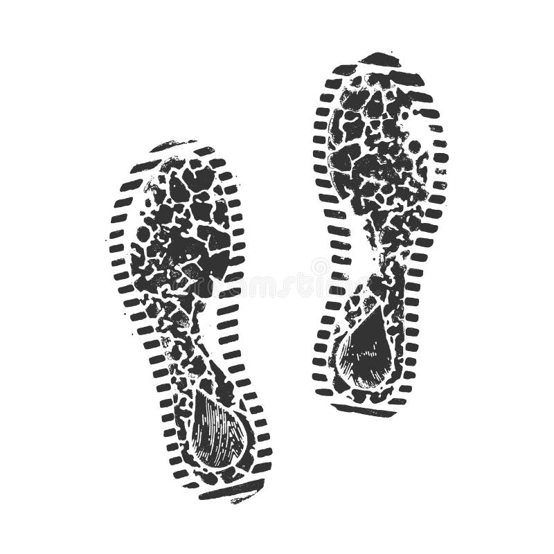 Boot print stock vector. Illustration of direction, boot - 28559273