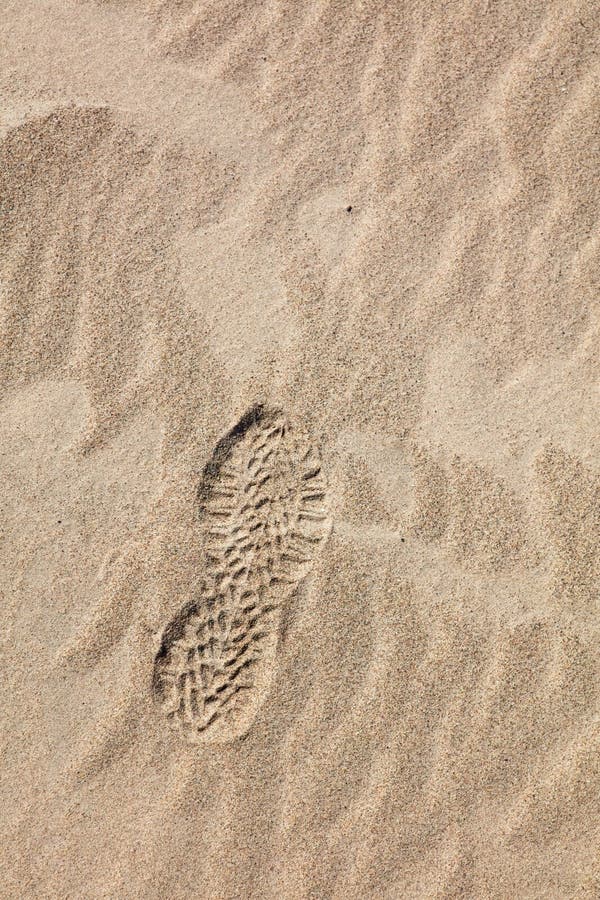 Boot print in sand. stock image. Image of texture, walk - 309175431