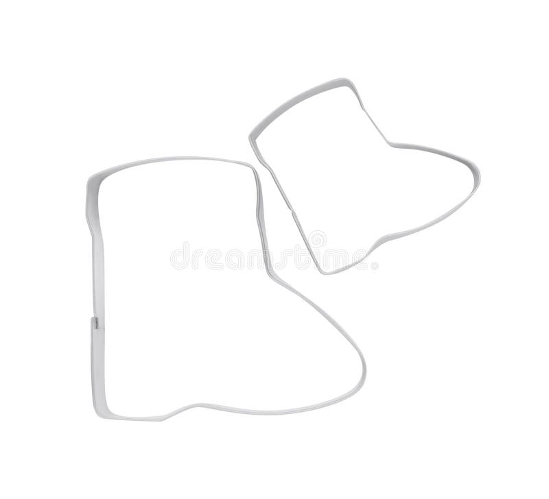 Set with Cookie Cutters of Different Shapes on White Background, Top ...