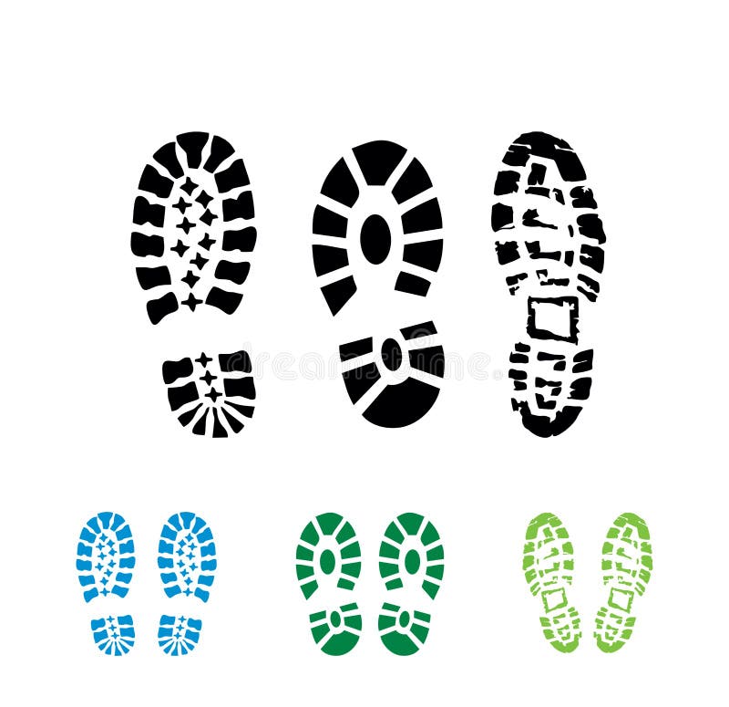 Boot Shoes Print Vector Sign Stock Vector - Illustration of isolated ...