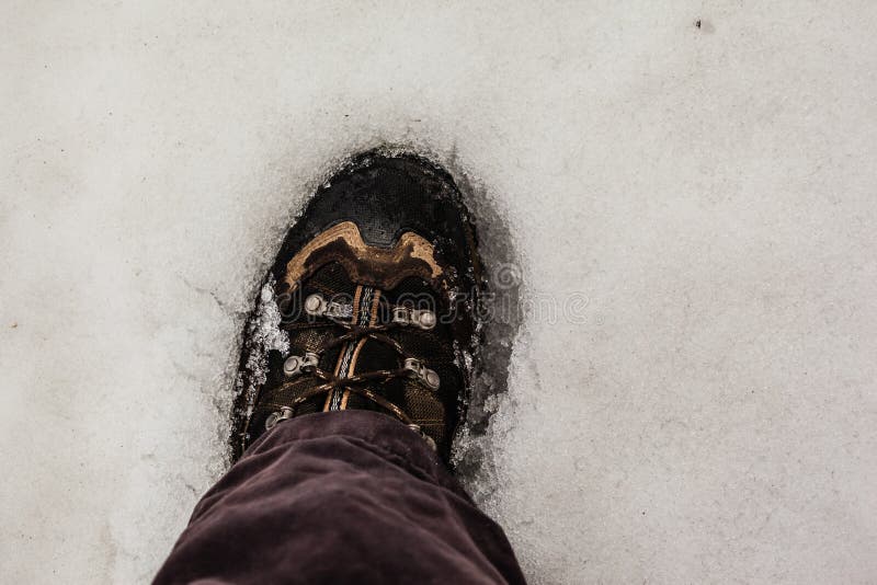 Cowboy Boots in the Snow stock photo. Image of bdingman - 31717528
