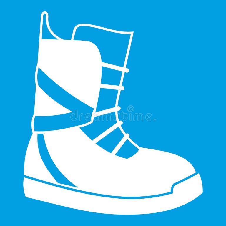Boot for Snowboarding Icon White Stock Vector - Illustration of safety ...