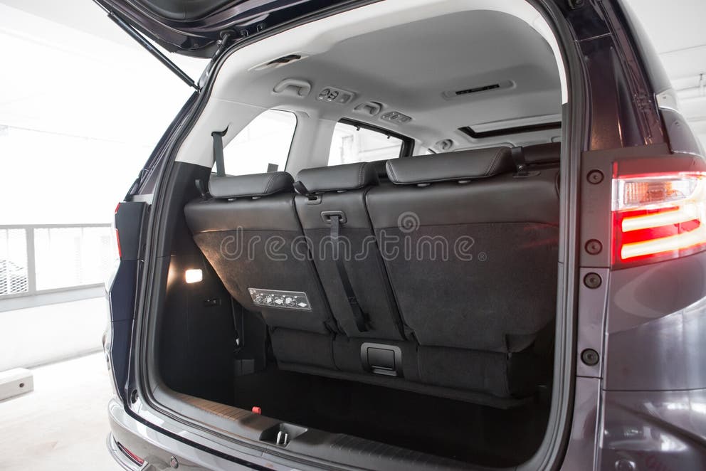 Boot space of a MPV stock image. Image of space, rear - 40701441