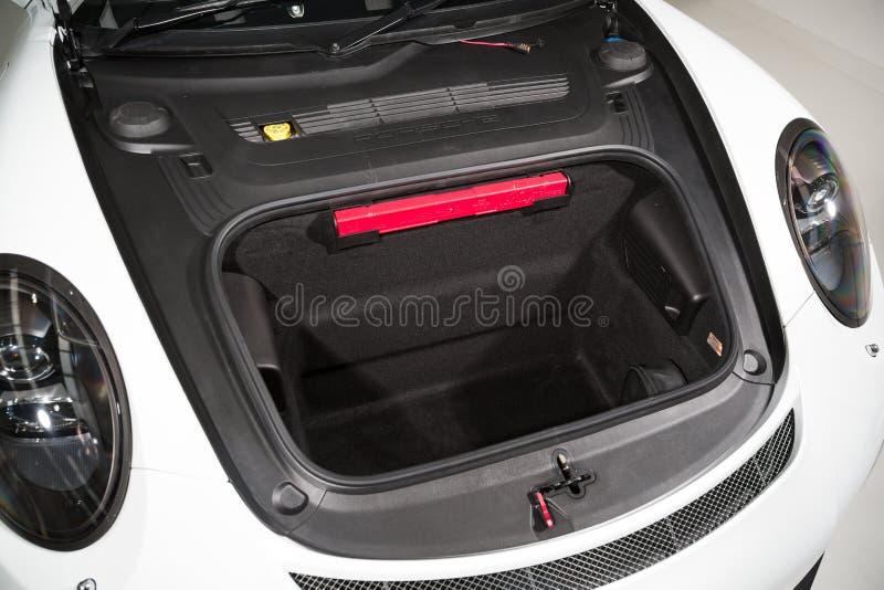 Boot space in sports car stock image. Image of vehicle - 184880137