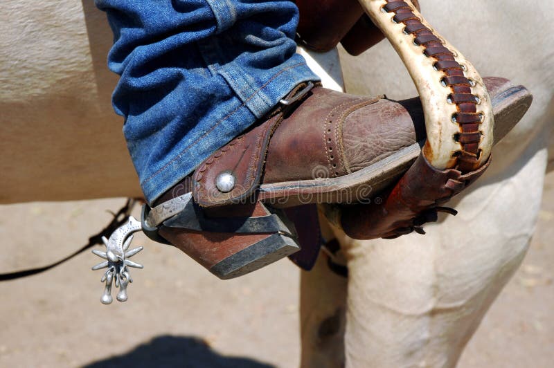 Boot and Spur in Stirrup stock image. Image of horse - 39907541