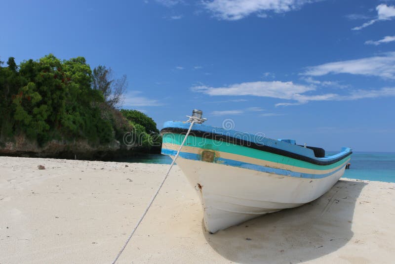 Boot am Strand stockfoto. Bild von ruderboot, tansania - 43532554
