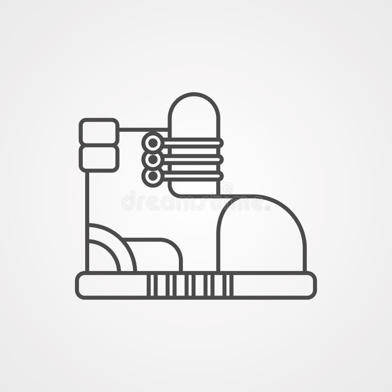 Boot Vector Icon Sign Symbol Stock Vector - Illustration of hiking ...