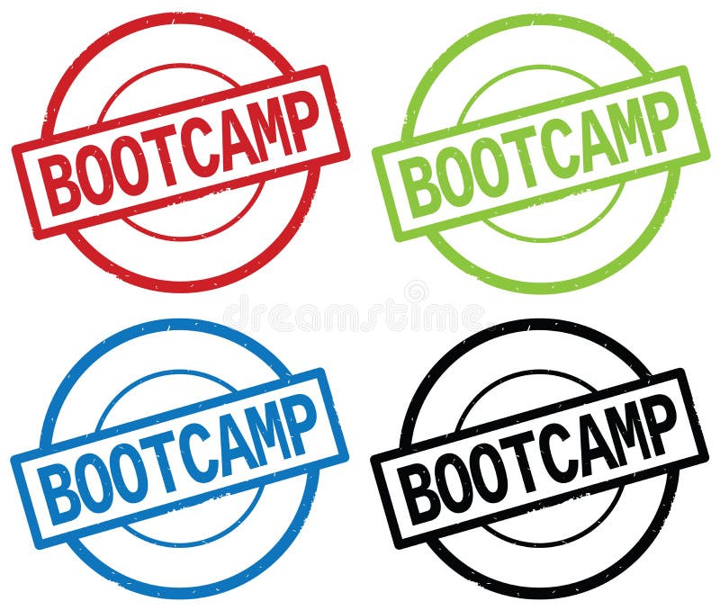 BOOTCAMP Text, on Round Simple Stamp Sign. Stock Illustration ...