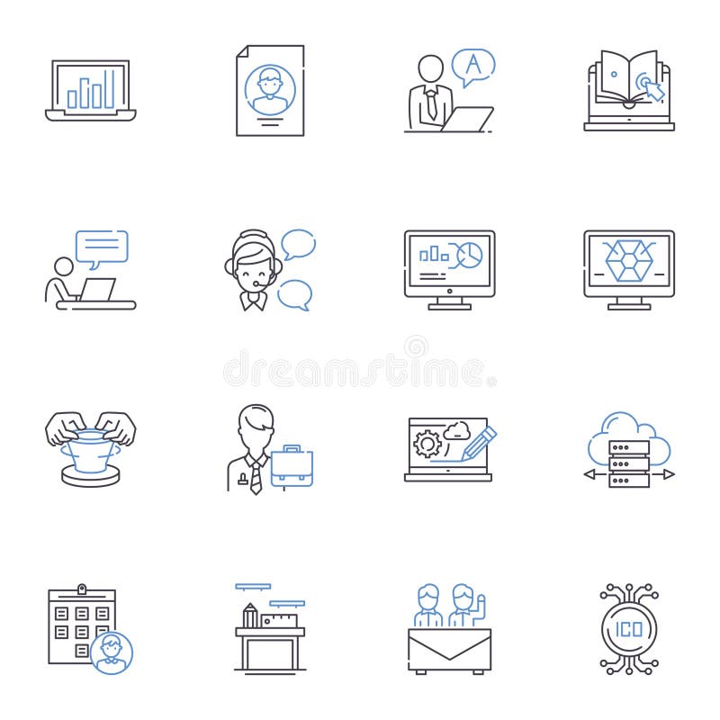 Bootcamp and Training Line Icons Collection. Intensive, Rigorous ...