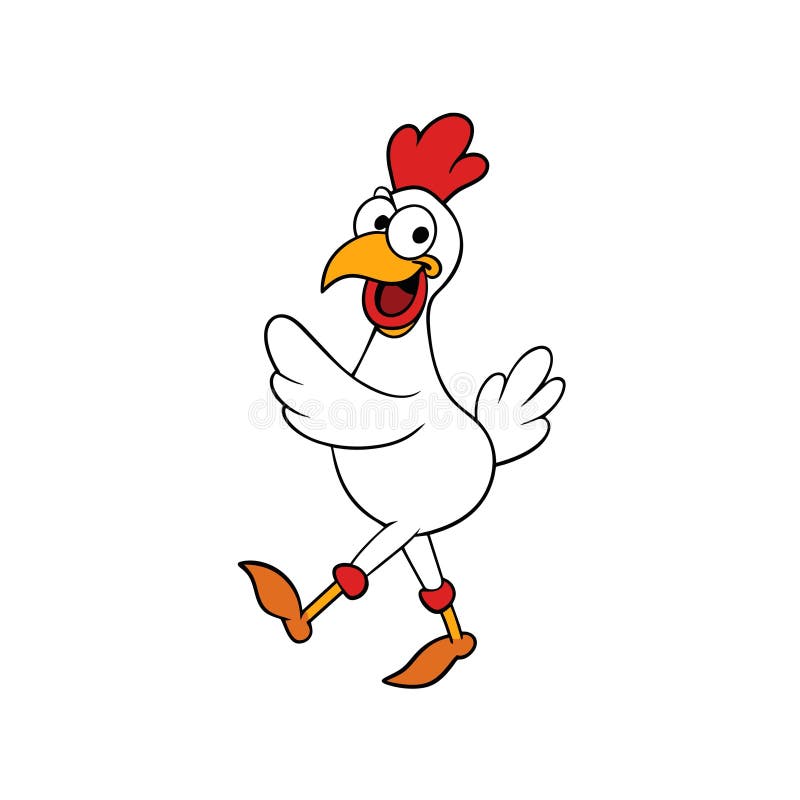Booted Bantam Chicken Dancing Icon Vector Illustration Stock Vector ...