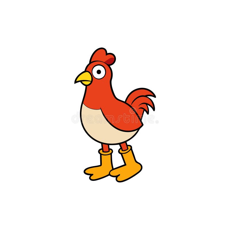 Booted Bantam Chicken Learns Icon Vector Illustration Stock Vector ...