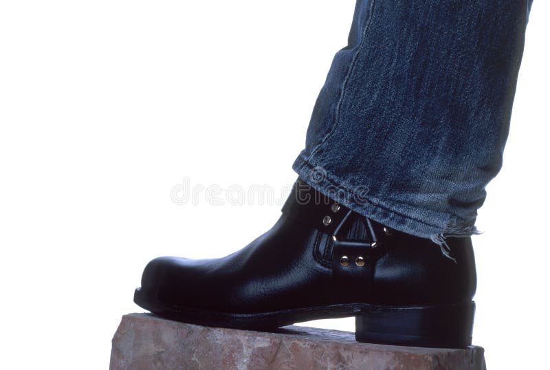 Bootee stock image. Image of black, sole, leather, shoe - 22017247