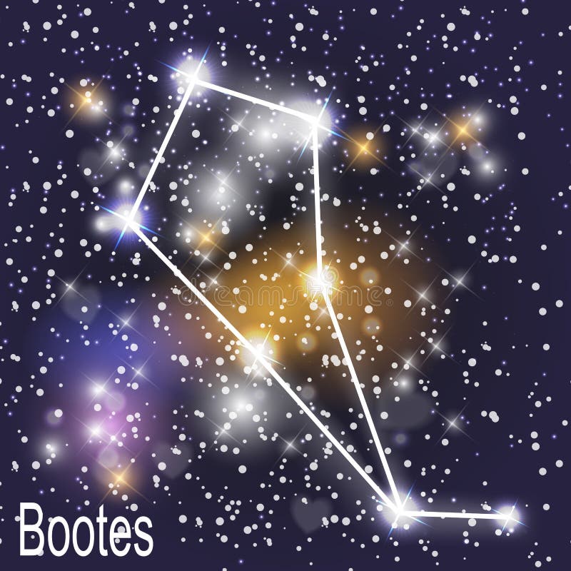 Bootes Constellation with Beautiful Bright Stars on the Background of ...