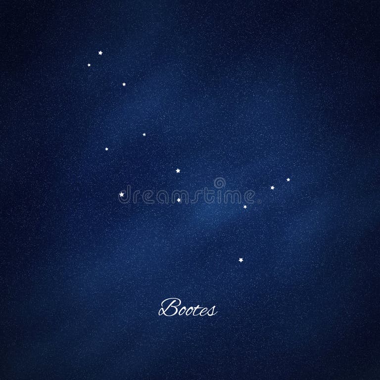 Bootes Constellation, Cluster of Stars, Herdsman Constellation Stock ...