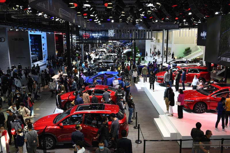 Booth of beijing auto show editorial stock photo. Image of customer ...