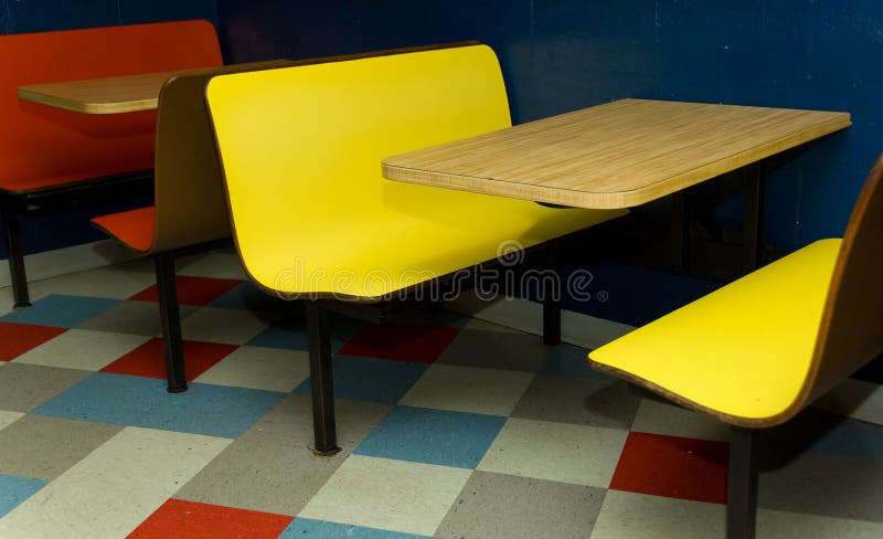 Booth at diner stock image. Image of booth, bright, yellow - 2969077