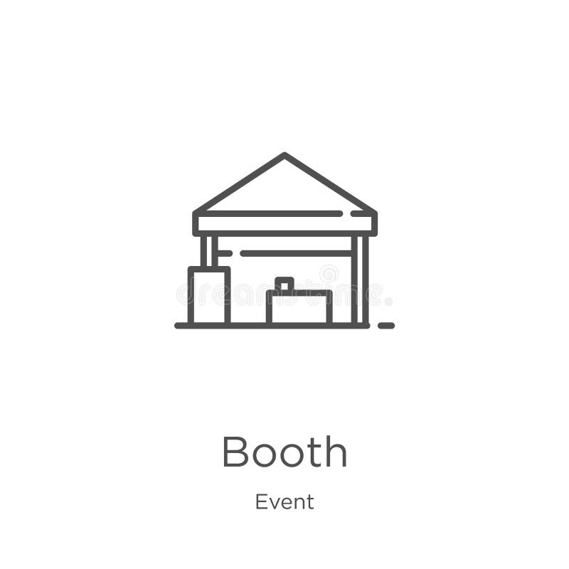 Booth Icon Vector from Event Collection. Thin Line Booth Outline Icon ...