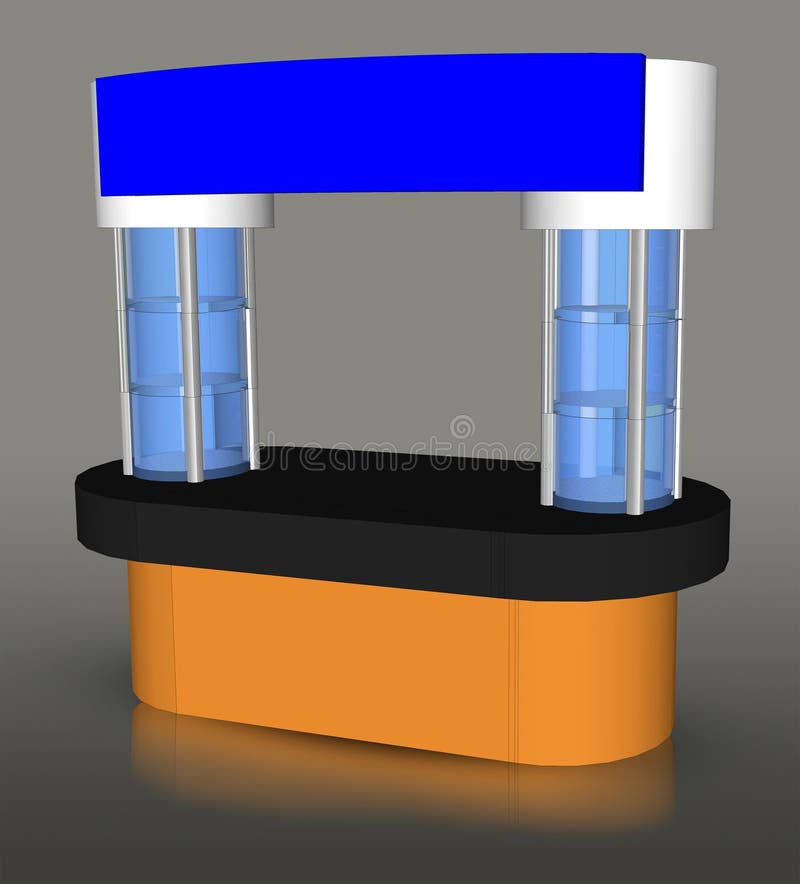 Booth stock illustration. Illustration of advertise, stall - 44410477