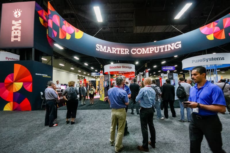 Booth of Smart Computing at Exhibition IBM Edge 2013 Editorial Photo ...