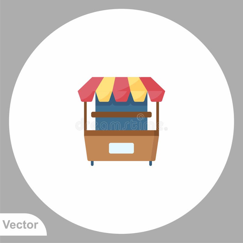 Booth Vector Icon Sign Symbol Stock Vector - Illustration of icon ...