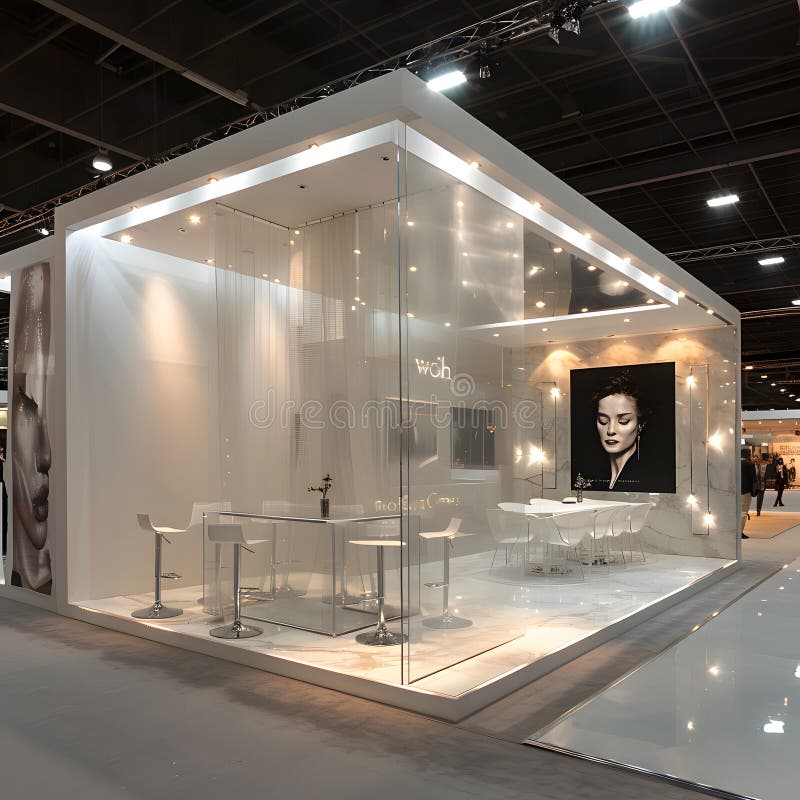 Booth White Exhibition Clear Stock Illustration - Illustration of ...
