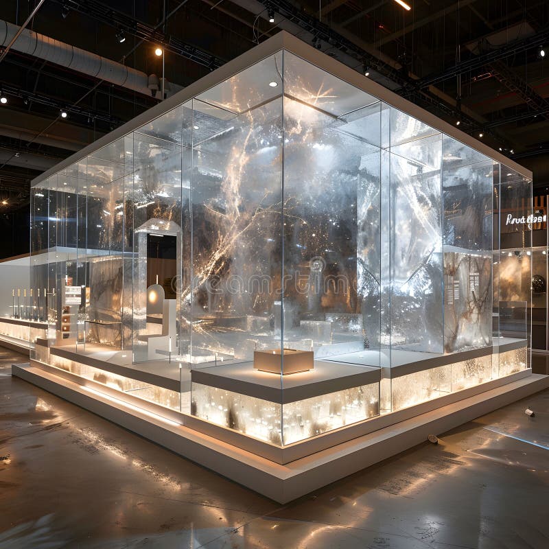 Booth White Exhibition Clear Stock Illustration - Illustration of mock ...