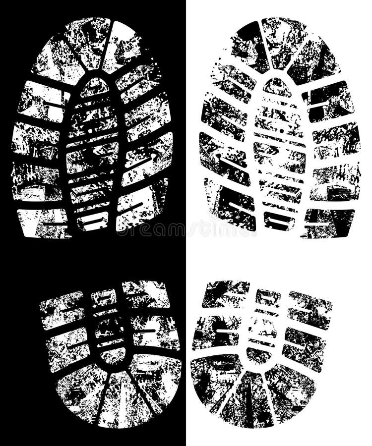 Bootprint do vetor ilustração do vetor. Ilustração de pegadas - 3993102