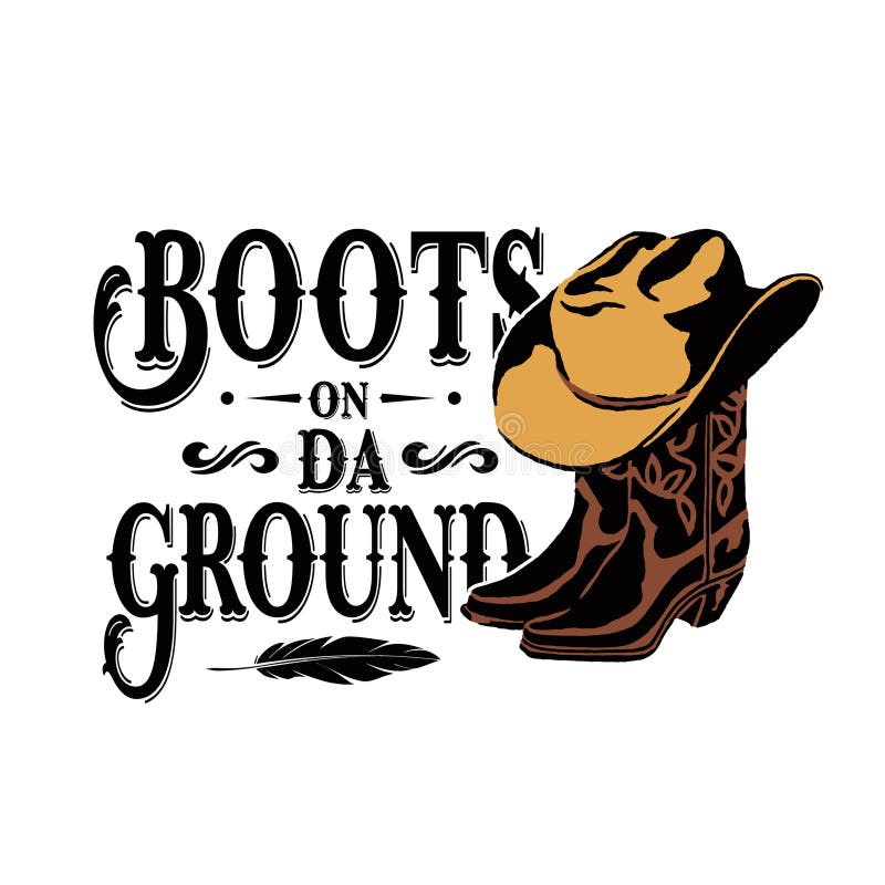 Boots on Da Ground stock vector. Illustration of vector - 373094034