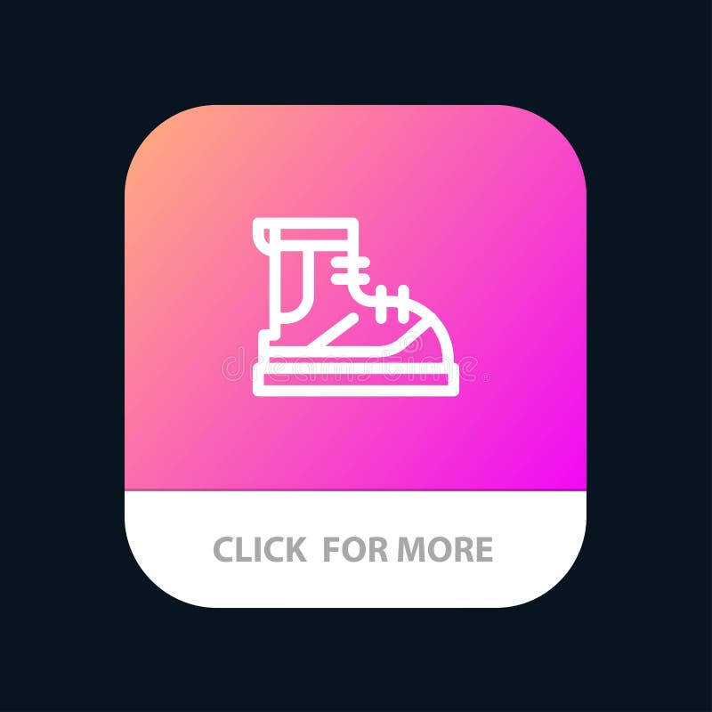Boots, Hiker, Hiking, Track, Boot Mobile App Button. Android and IOS ...