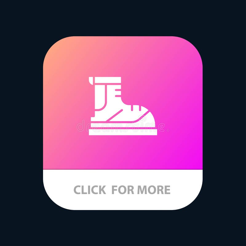 Boots, Hiker, Hiking, Track, Boot Mobile App Icon Design Stock Vector ...
