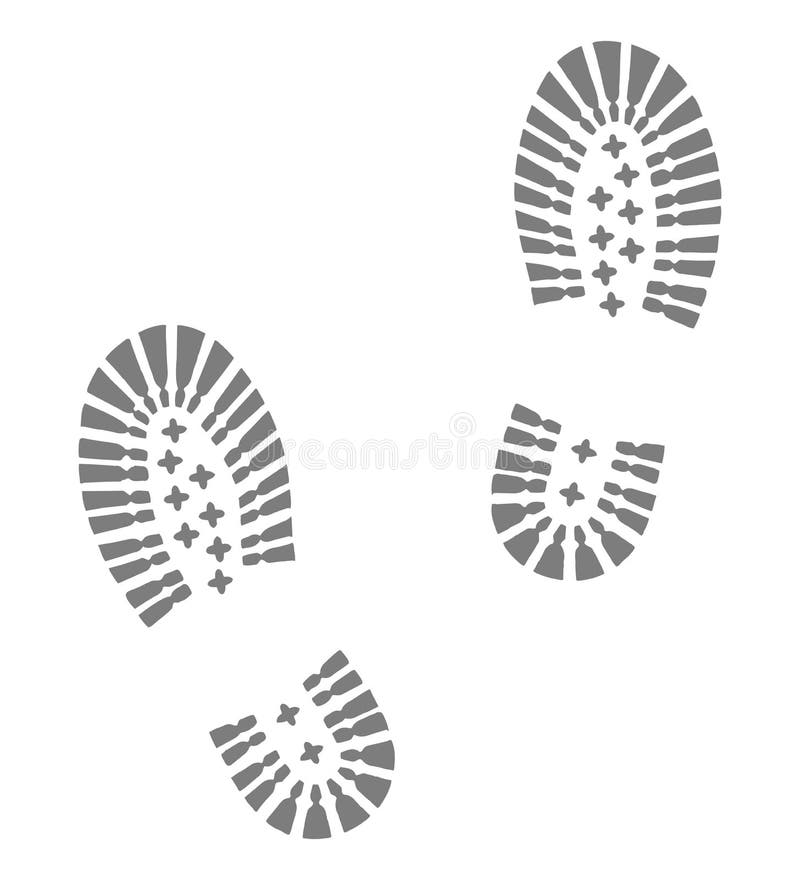 Footprints of hiking boots stock vector. Illustration of abstract ...