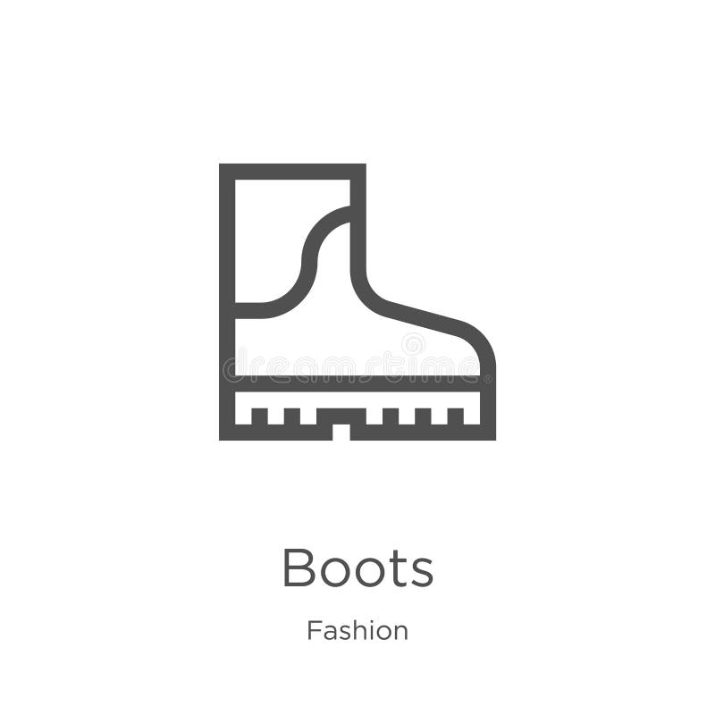 Boots Icon Vector from Fashion Collection. Thin Line Boots Outline Icon ...