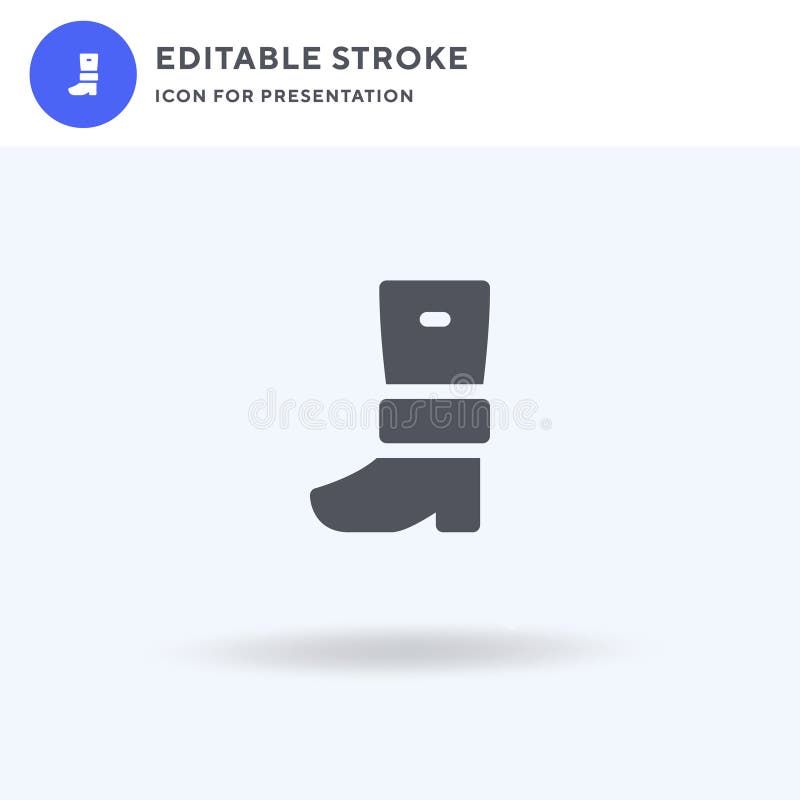 Boots Icon Vector, Filled Flat Sign, Solid Pictogram Isolated on White ...