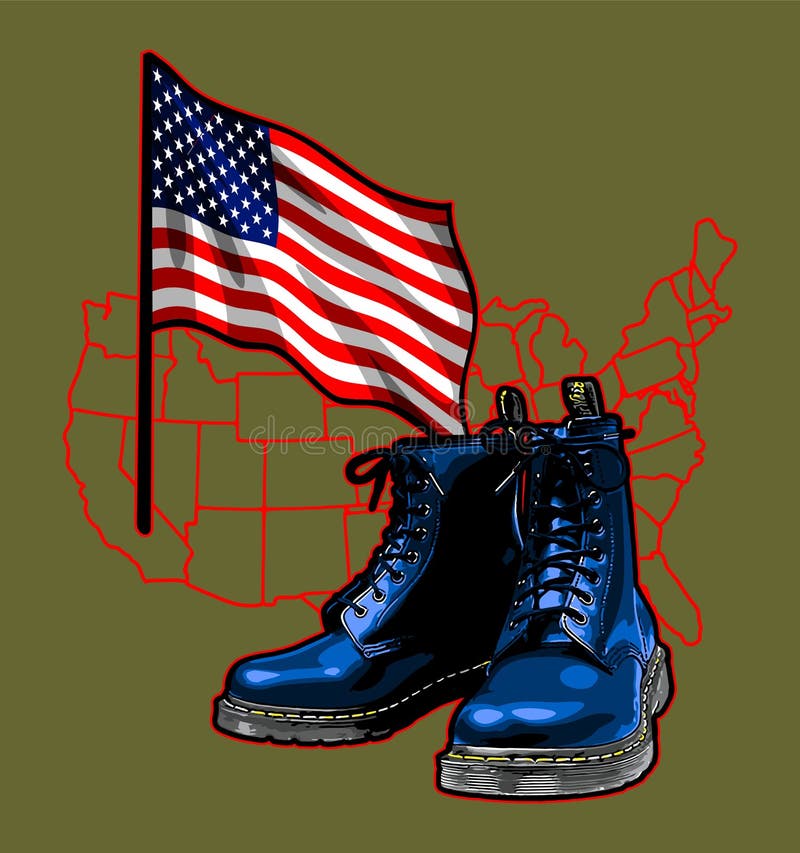 American Boots Flag Stock Illustrations – 319 American Boots Flag Stock ...
