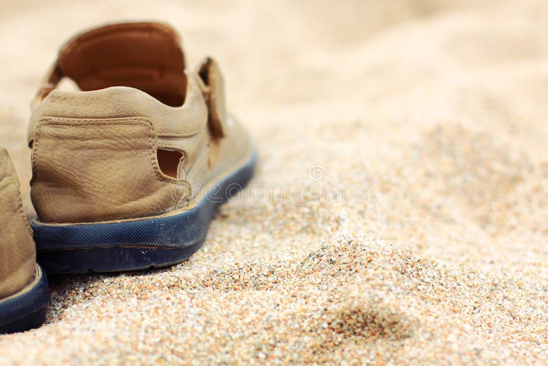 Boots on the sand stock image. Image of beaches, shoe - 26241089