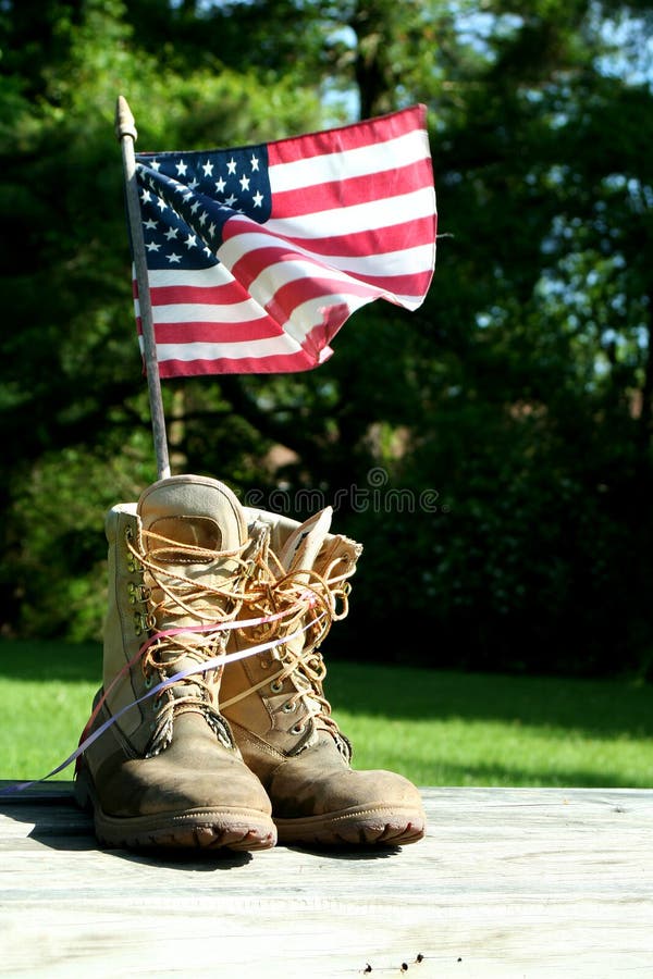 Boots with US flag stock image. Image of freedom, america - 14575003
