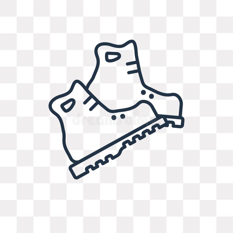 Boots Vector Icon Isolated on Transparent Background, Linear Boo Stock ...