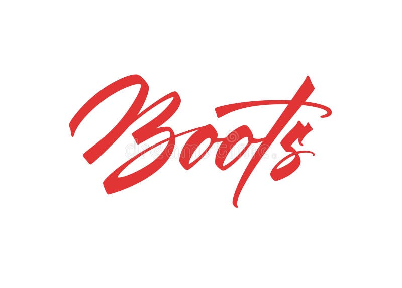 Boots vector lettering stock vector. Illustration of service - 138360542