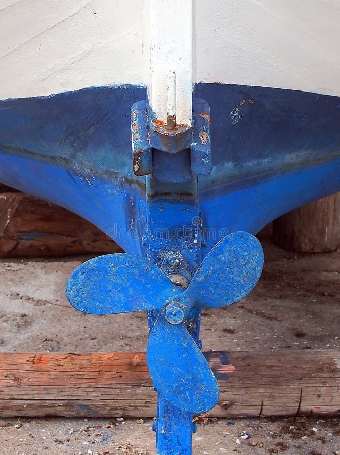 Zwei-Blatt Bootspropeller, Hergestellt Vom Messing Stockfoto - Bild von ...