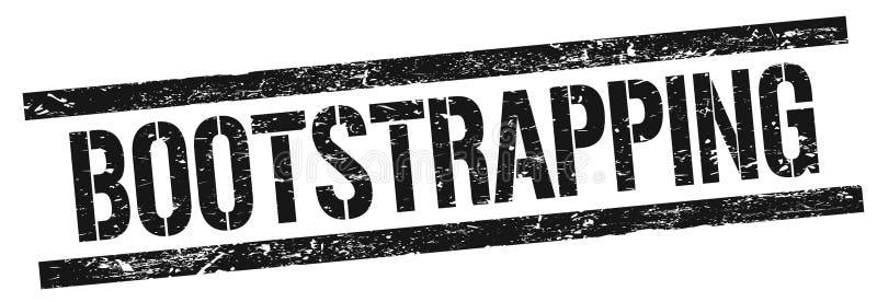 BOOTSTRAPPING Text on Black Grungy Rectangle Stamp Stock Illustration ...