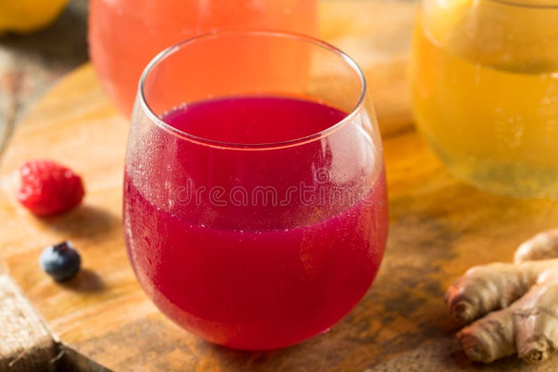 Boozy Alcoholic Hard Kombucha Cider Stock Image - Image of juice ...