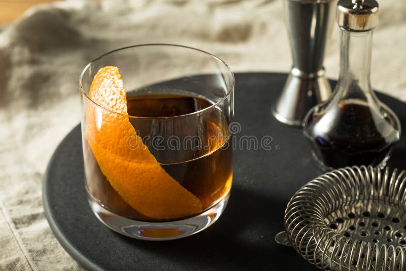 Boozy Coffee Old Fashioned Cocktail Stock Photo - Image of cocktail ...