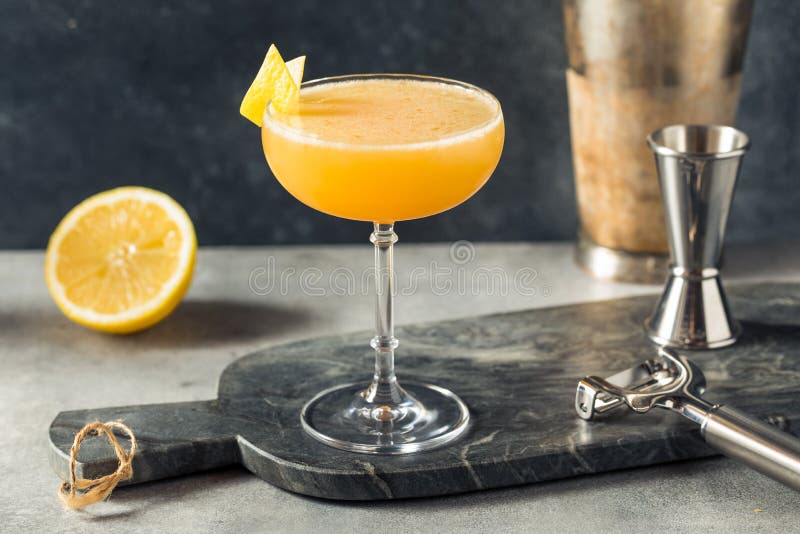 Boozy Refreshing Applejack Rabbit Cocktail Stock Photo - Image of juice ...